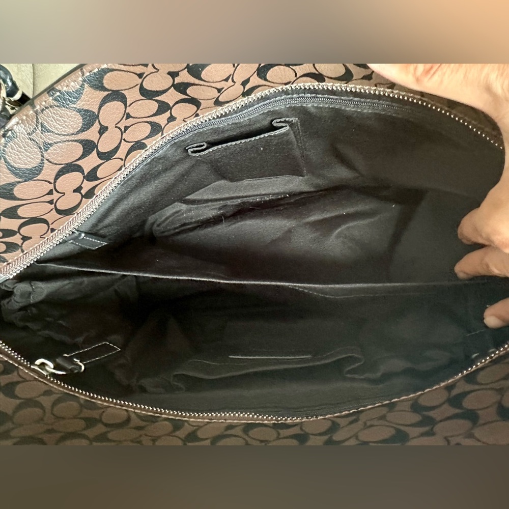 Authentic Coach Logo Genuine Leather Tote Bag Shoulde… - Gem